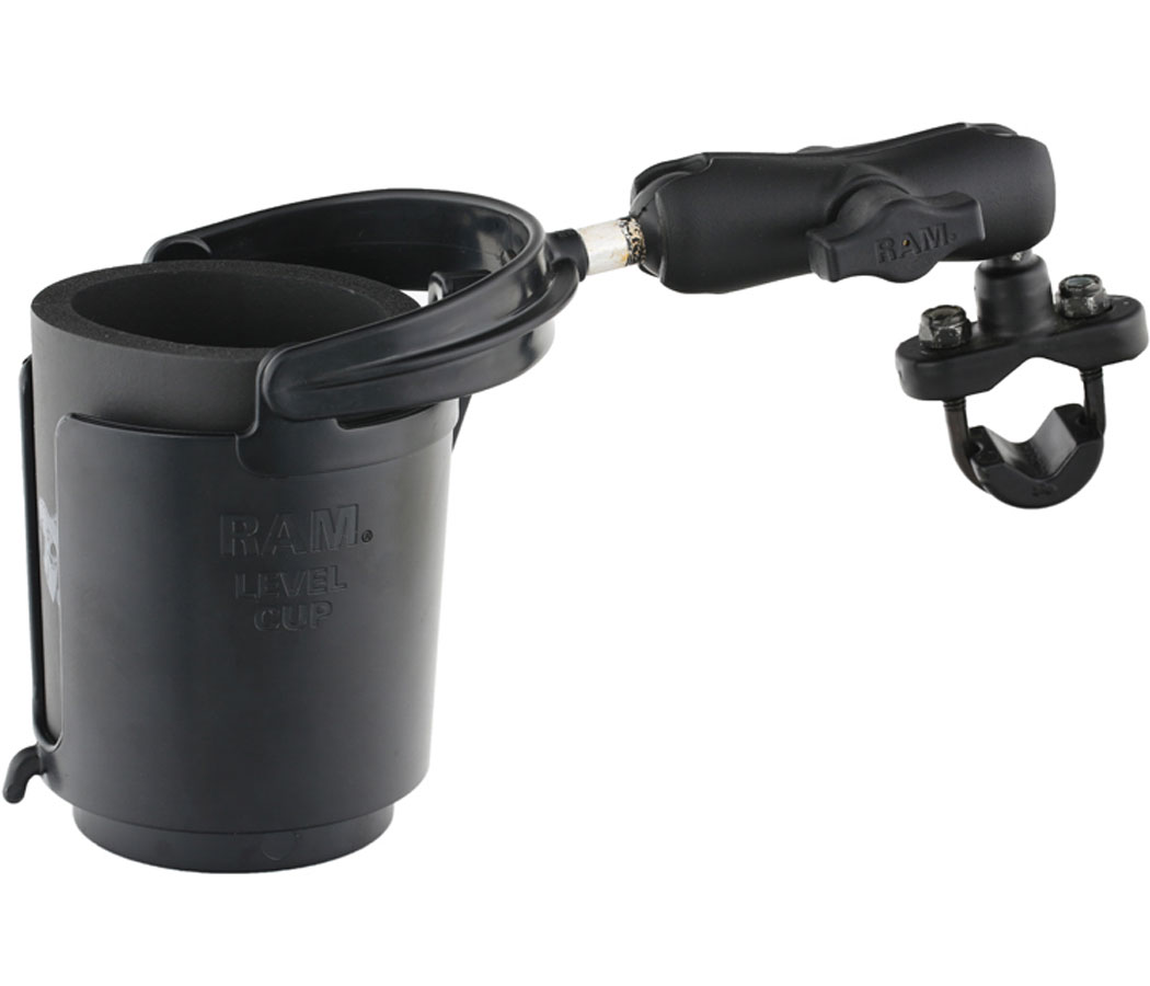 cyclebitz: RAM Mounts Self-Leveling Drink Holder/Koozie U-Bolt Kit - .5"-1.25"