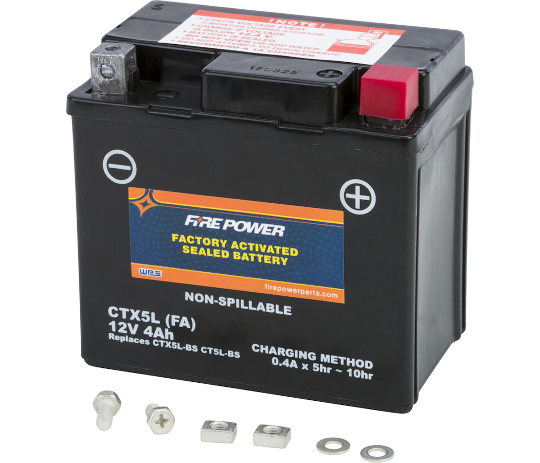 cyclebitz: Fire Power AGM Battery CTX5L-BS (YTX5L-BS)