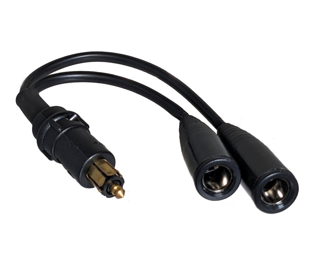 cyclebitz: 12v Euro DIN Jack to Dual Outlets
