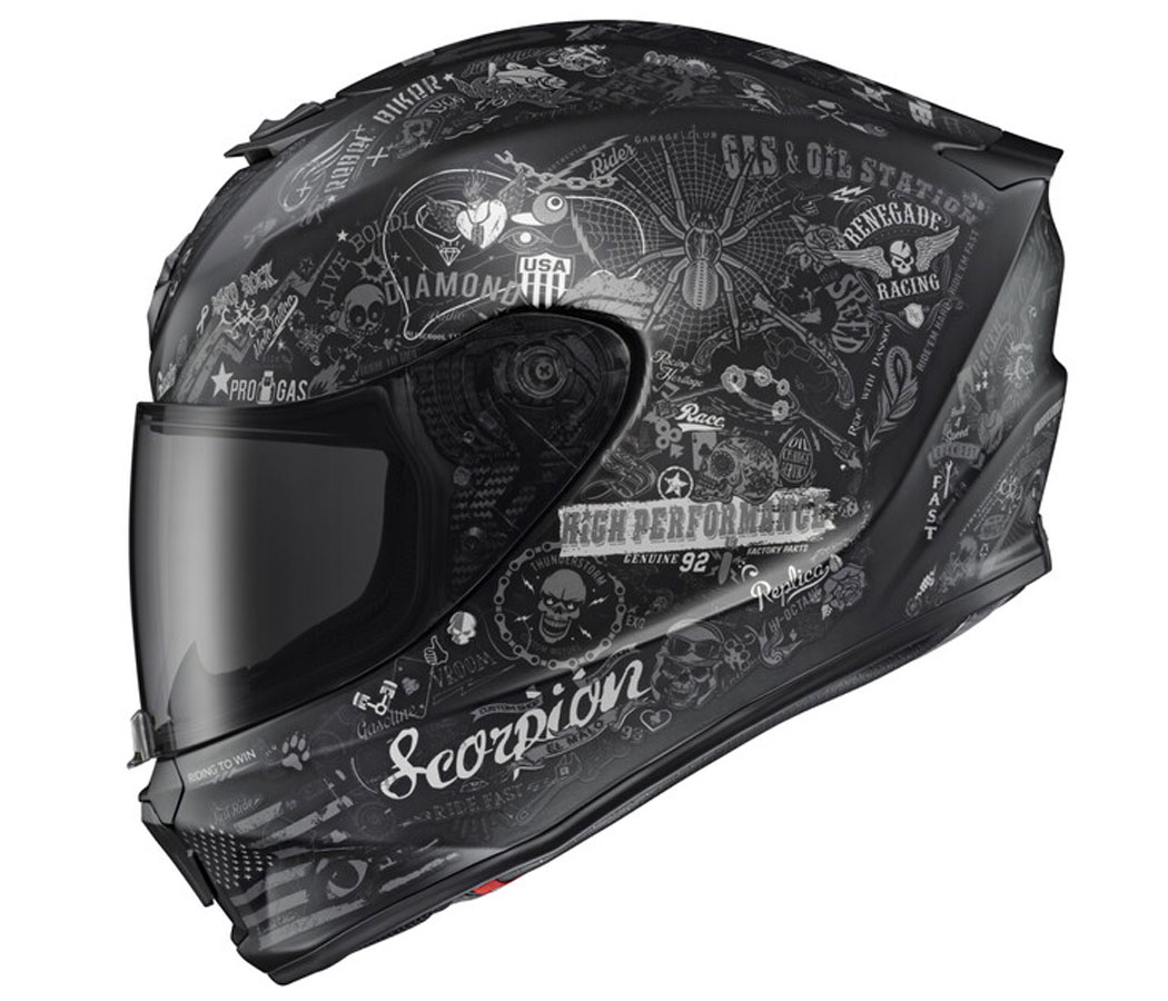 cyclebitz: Scorpion EXO-R420 Helmet Shake II Black/White