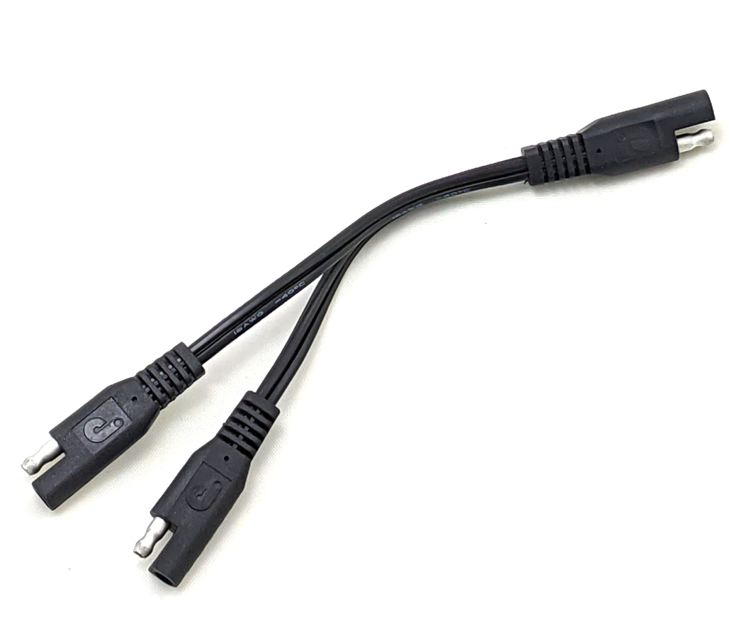 12v SAE Y Splitter to Dual SAE Connectors - Cyclebitz