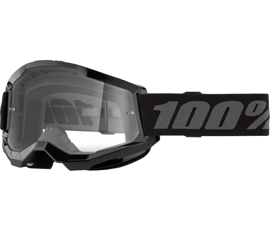 cyclebitz: 100% Strata 2 Goggle Black Clear Lens