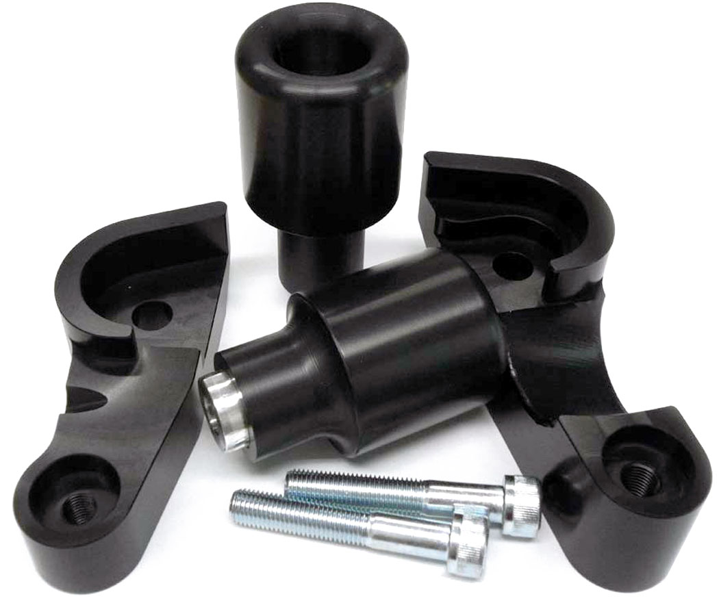 cyclebitz: Shogun Frame Sliders Black No Cut (Honda 750-3369)