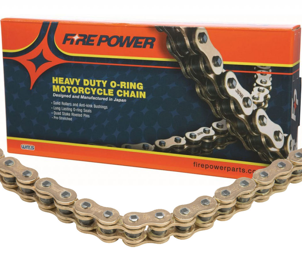 cyclebitz: 520 O-Ring Chain Fire Power FPO 140 Link Gold