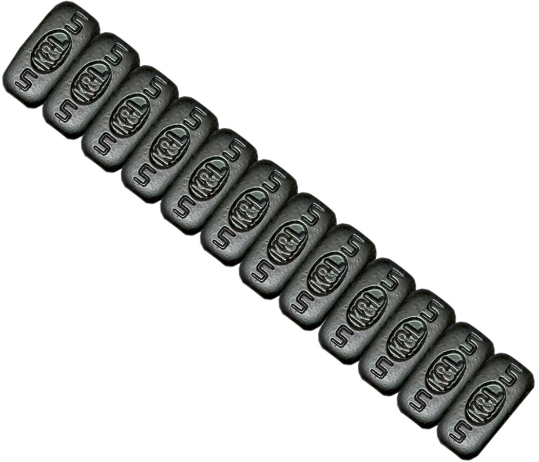 cyclebitz: K&L Wheel Weights 5g Rectangle Black 12pc Strip