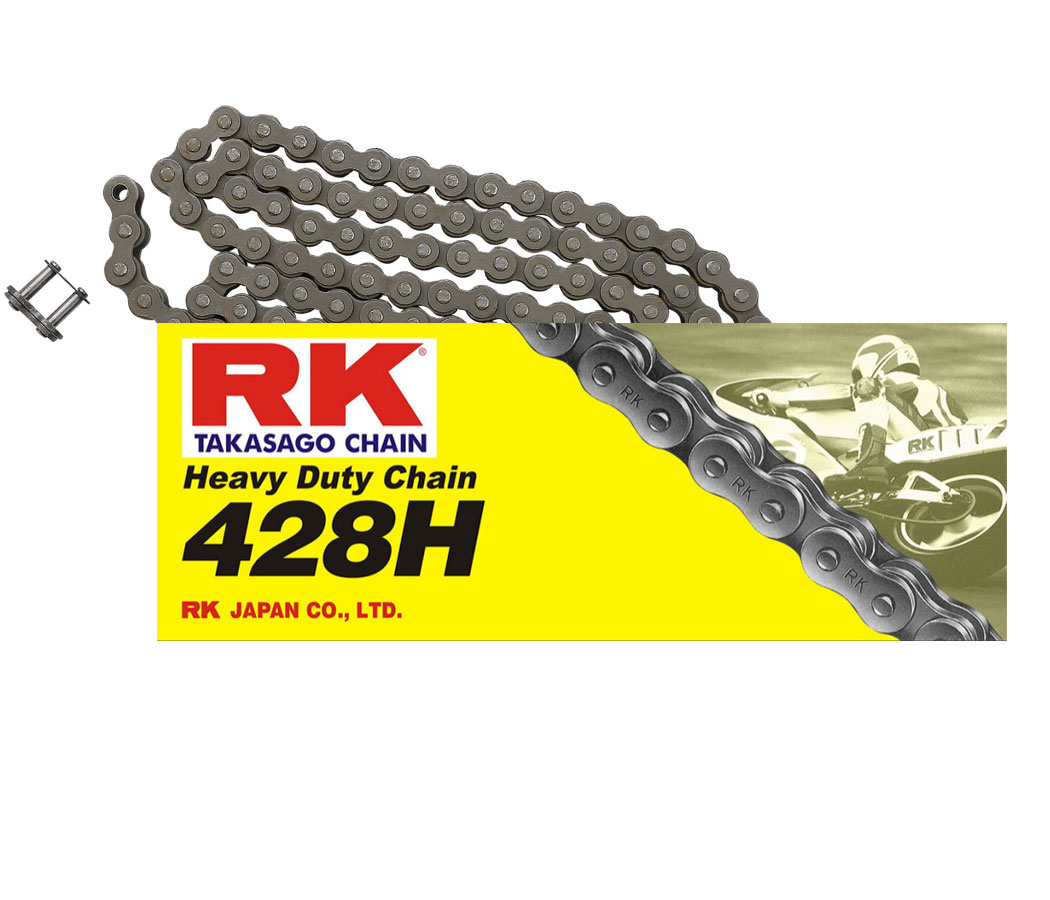 cyclebitz: 428 Heavy-Duty Chain RK M428H 120 Link Black