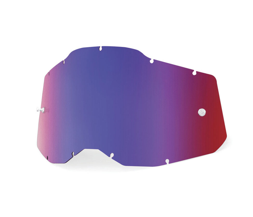 cyclebitz: 100% RC2/AC2/ST2 Replacement Sheet Mirror Red/Blue Lens