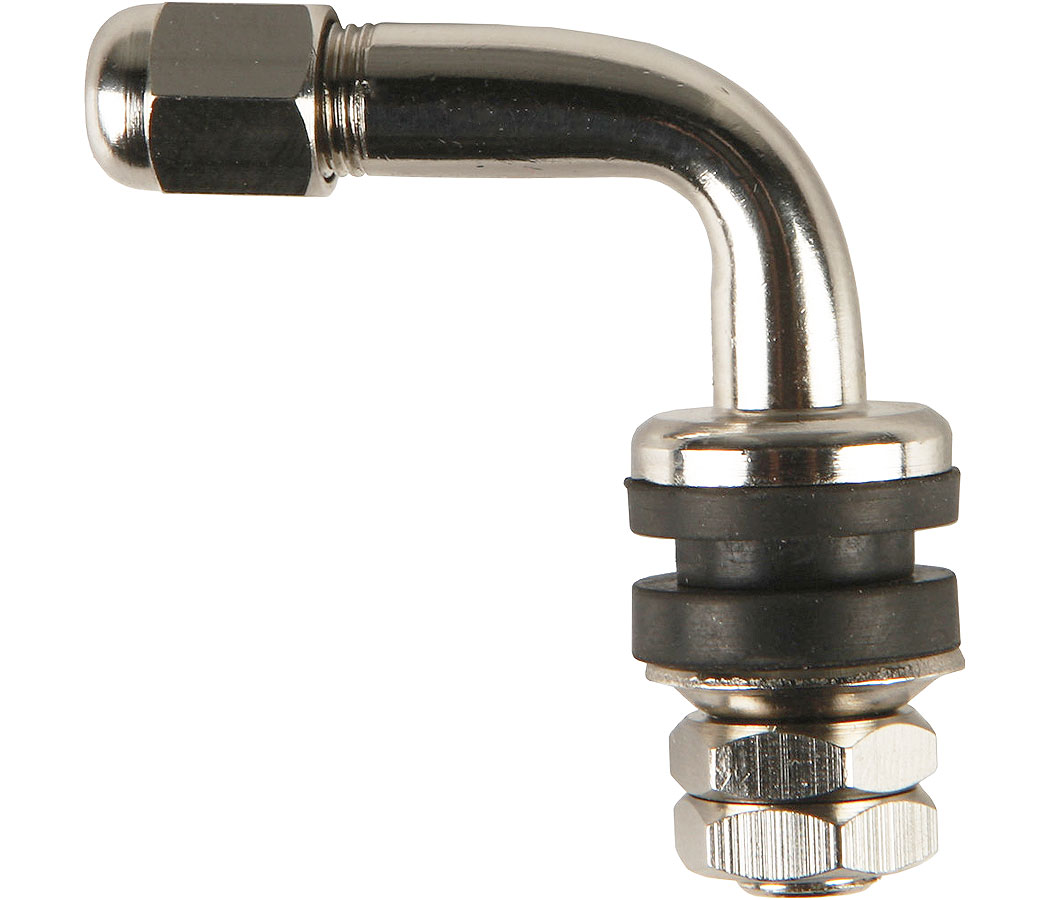 cyclebitz: FirePower 90° Valve Stem Chrome - SINGLE