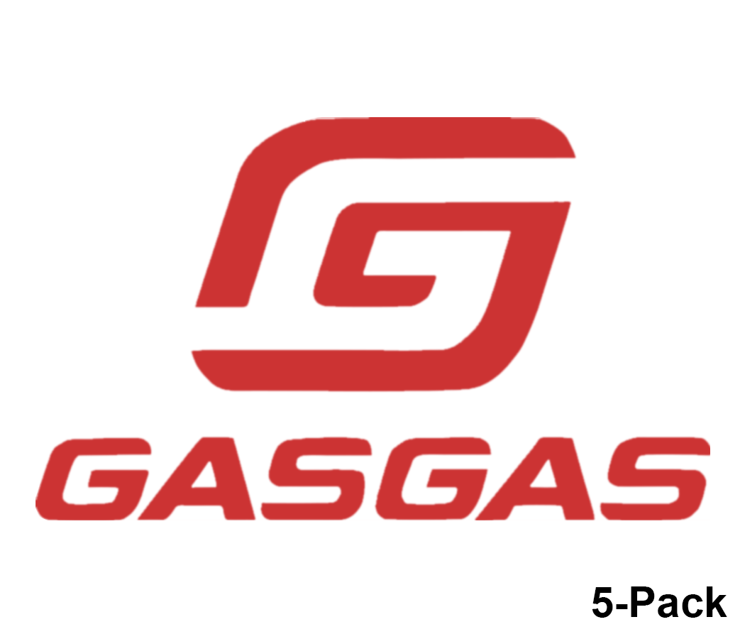 cyclebitz: Factory Effex GASGAS 5-Pack Logo Decals (Assorted Sizes)
