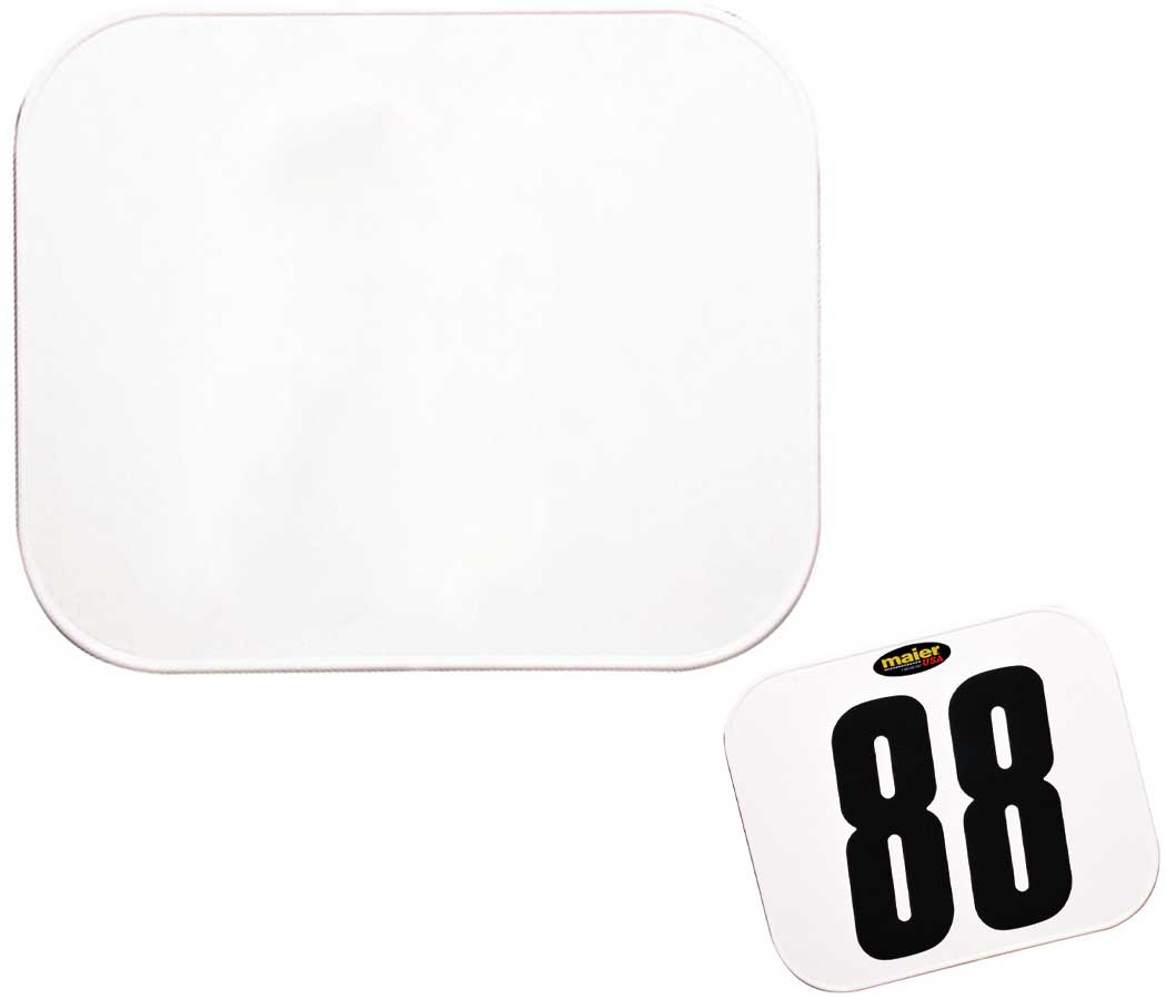 cyclebitz: Maier Rectangular Class C Number Plate (White)