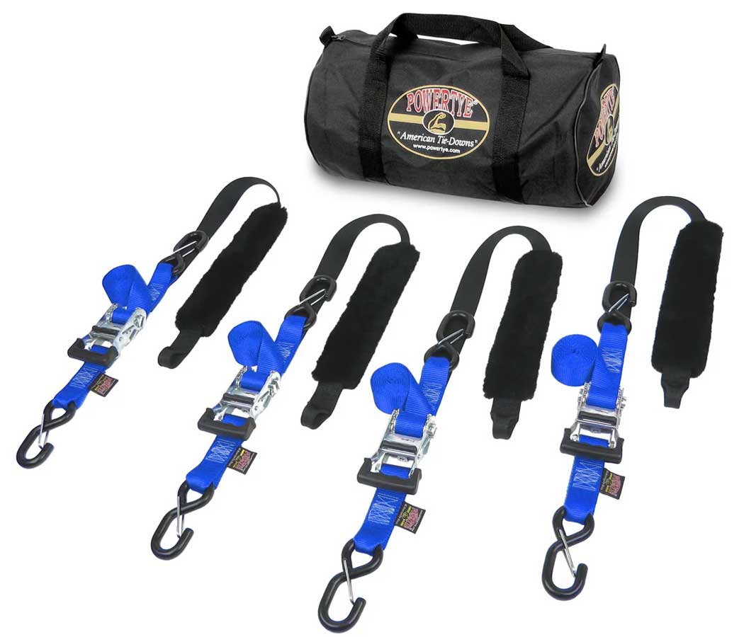 cyclebitz: Powertye 1.5 in Fat Strap Kit Blue