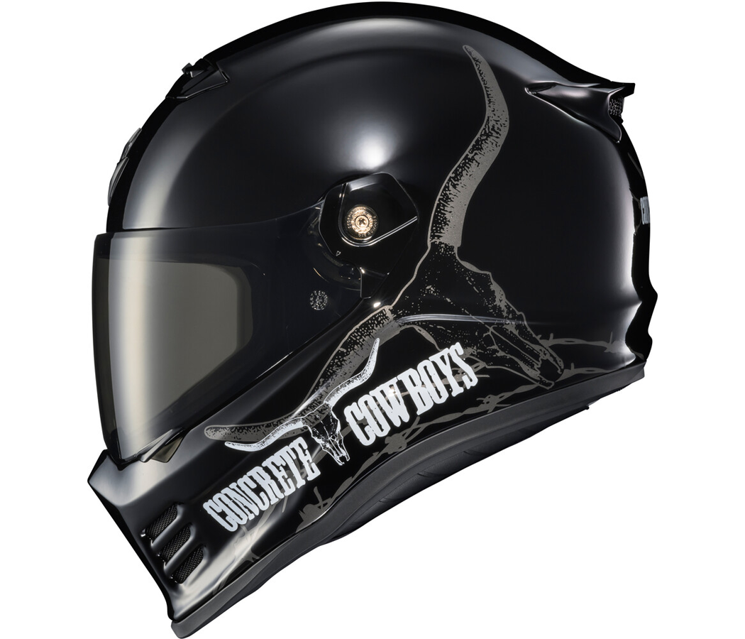 cyclebitz: Scorpion Covert FX Full Face Helmet Concrete Cowboys Black